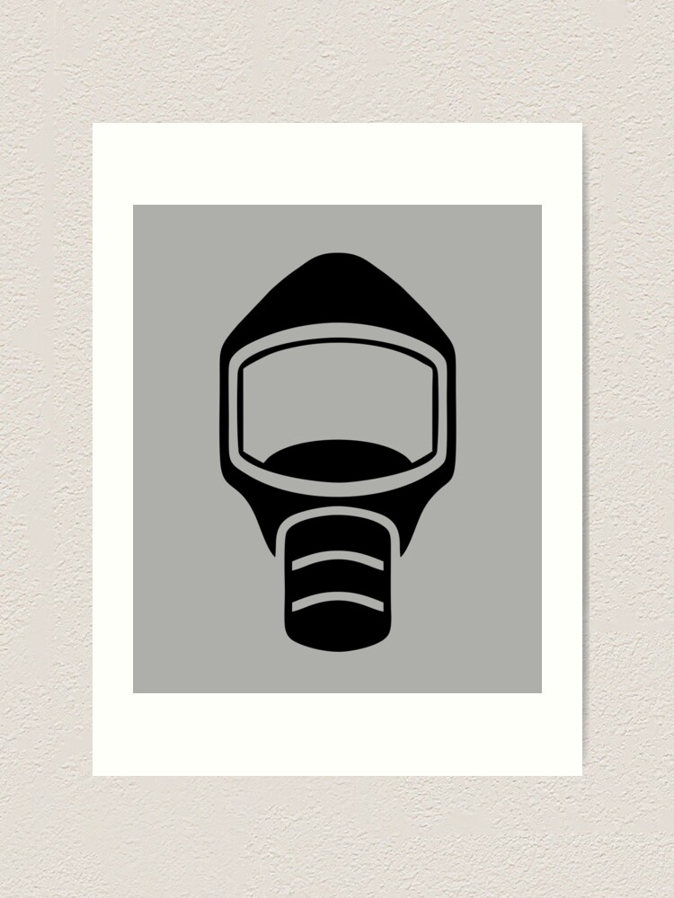 "Emergency Escape Mask (or Smoke Hood, or Gas Mask) Sign" Art Print by ...
