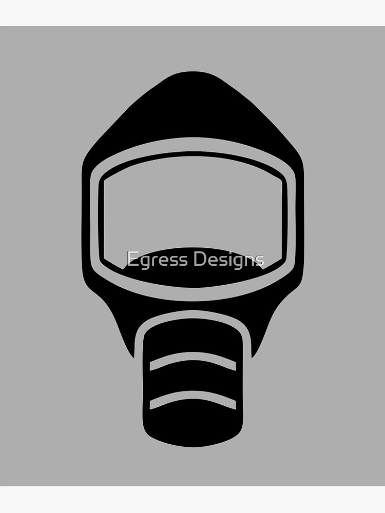 "Emergency Escape Mask (or Smoke Hood, or Gas Mask) Sign" Art Print by ...