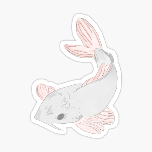 "Pink Adore You Fish" Sticker for Sale by RUEROSA | Redbubble