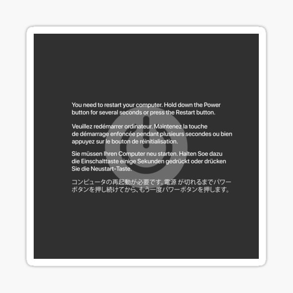 "Kernel Panic NEW" Sticker for Sale by PikemasterFlex | Redbubble