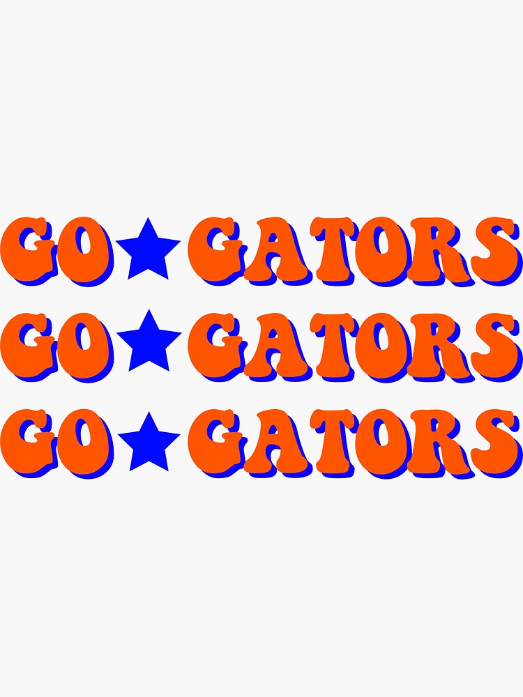 "GO GATORS STICKER" Sticker for Sale by aggpanda | Redbubble