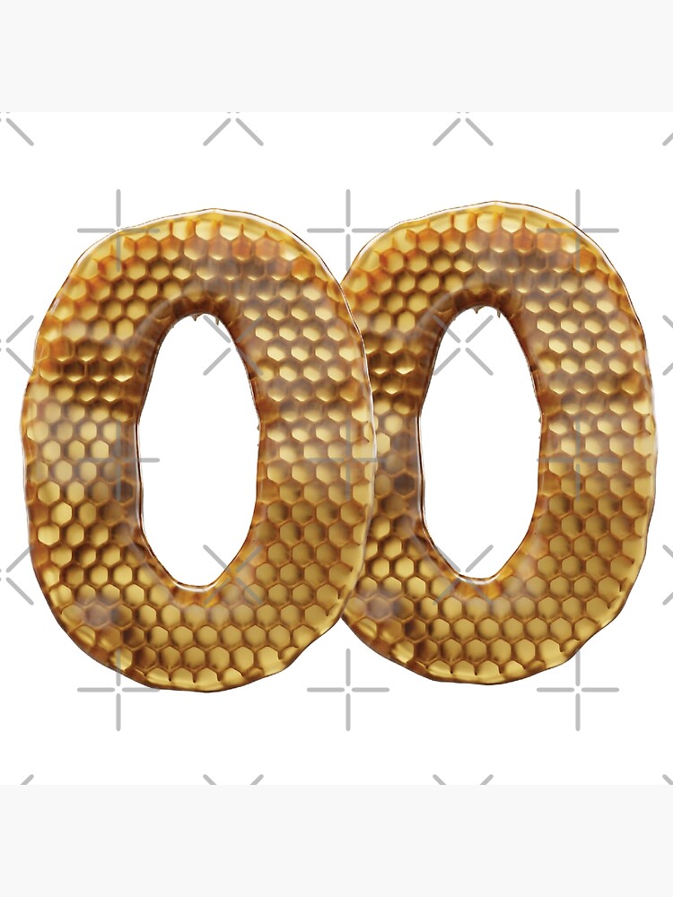 "00 Number 3d Honey Numbers Font" Art Print by HelloFromAja | Redbubble