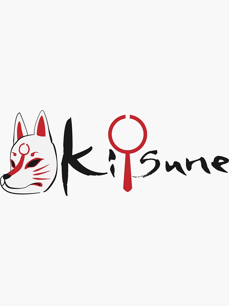 "Kitsune" Sticker by DFoxDesign | Redbubble
