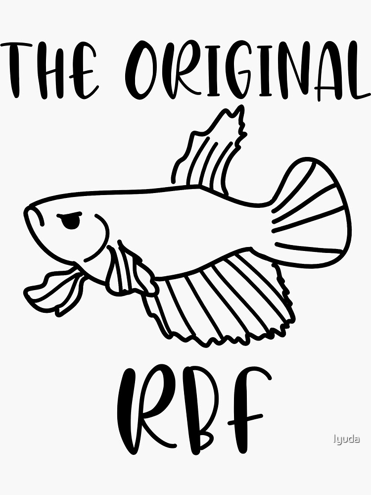 "The original RBF" Sticker by Iyuda | Redbubble