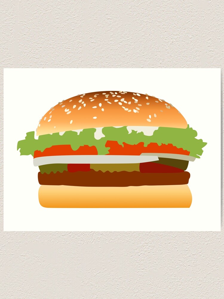Art & Collectibles Digital King of Burgers Art Print etna.com.pe