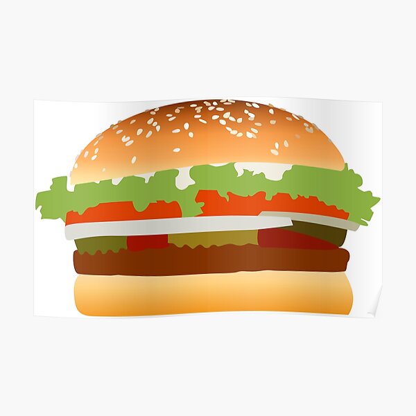 "Burger King Whopper" Poster for Sale by ArtsyJulez | Redbubble