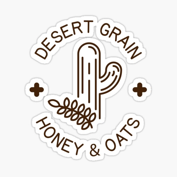 "Desert Grain - Honey & Oats" Sticker by DFoxDesign | Redbubble