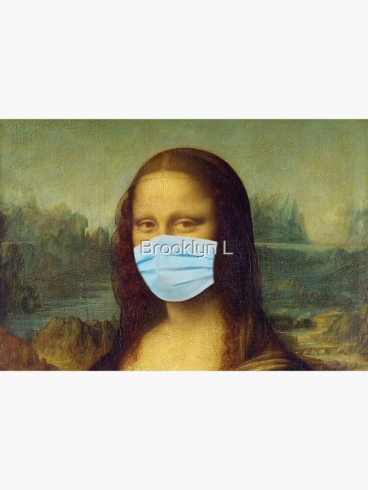 "Mona Lisa With Face Mask" Mask for Sale by brooklynlouis | Redbubble