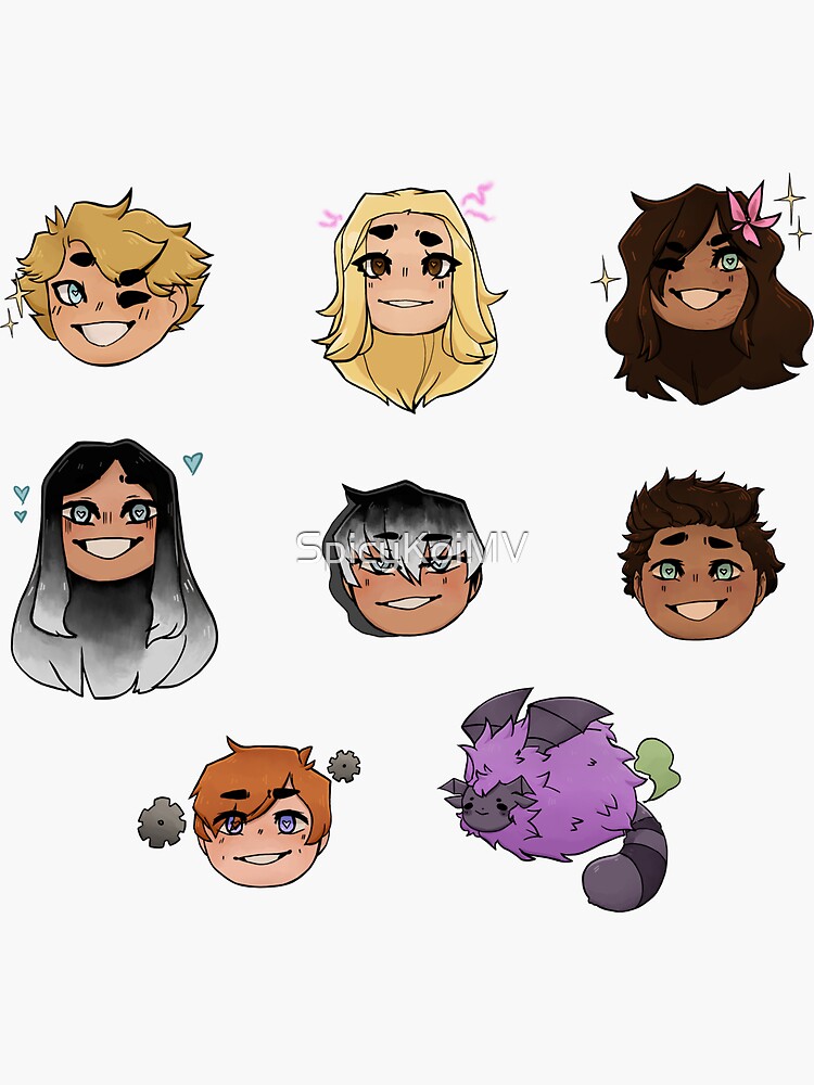 "Kotlc Sticker Sheet" Sticker for Sale by SpicyKoiMV | Redbubble