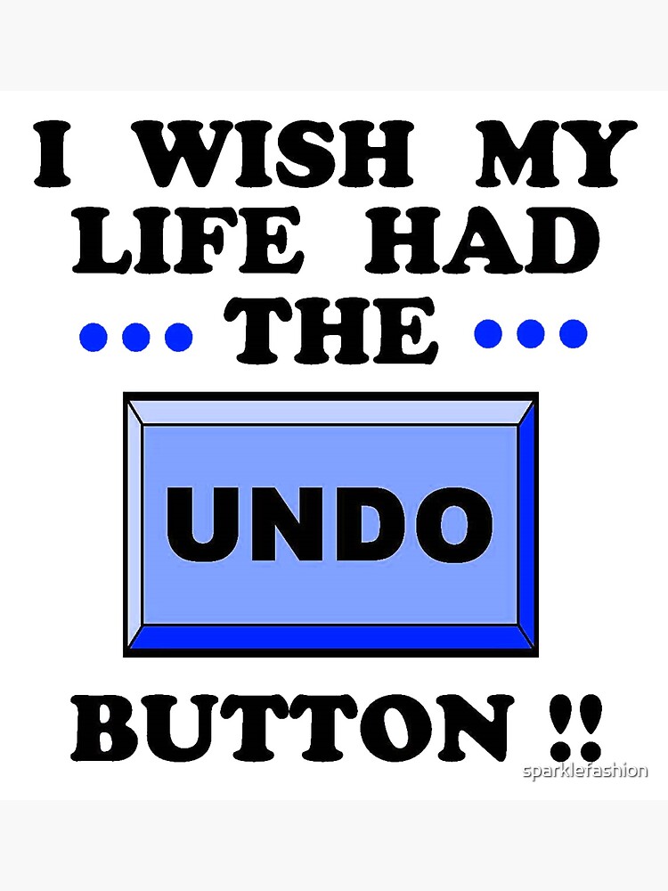 "Undo button" Sticker for Sale by sparklefashion | Redbubble