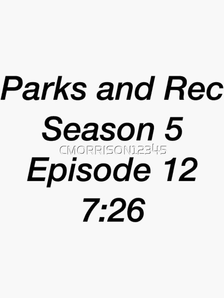 "Parks and Recreation Refrence" Sticker for Sale by CMORRISON12345 ...