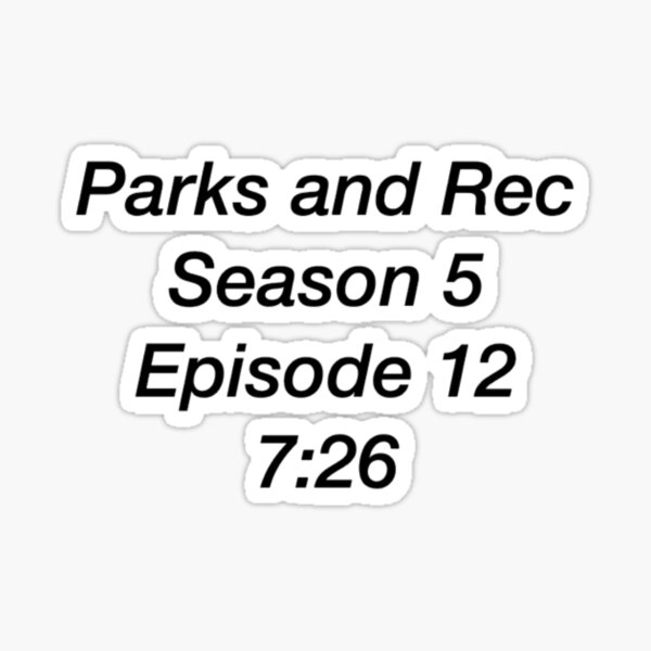 "Parks and Recreation Refrence" Sticker for Sale by CMORRISON12345 ...