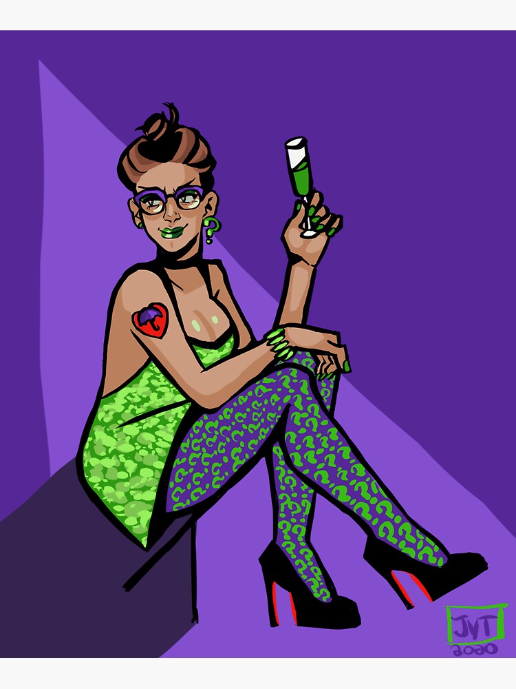 "Lady Riddler" Sticker by JVTart | Redbubble