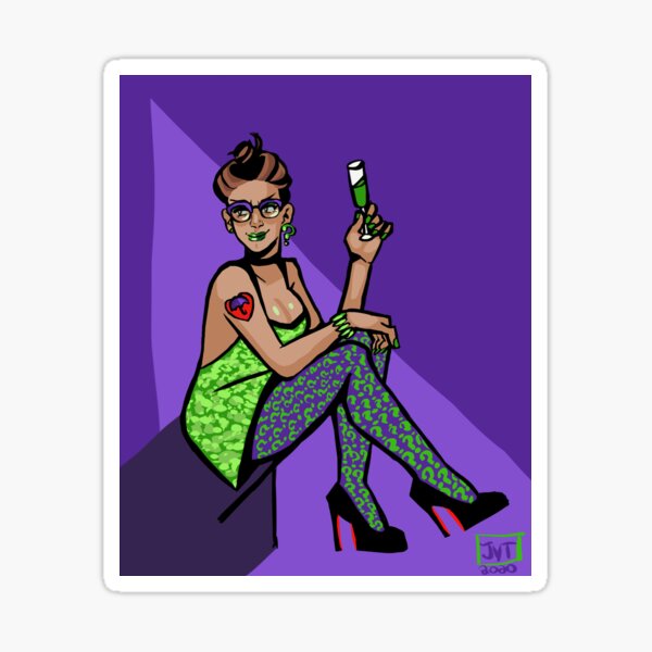 "Lady Riddler" Sticker by JVTart | Redbubble