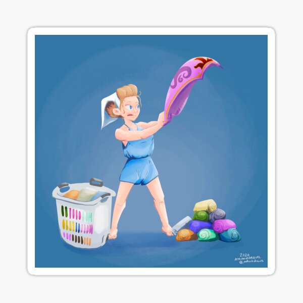 "Quarantine Princesses: Cleaning" Sticker for Sale by TrashPandaClthn ...