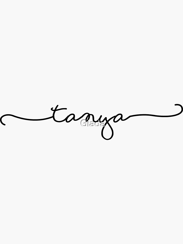 "TANYA" Sticker by Giada | Redbubble