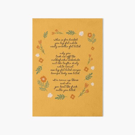 "The Rachel Poem" Art Board Print by elegault02 | Redbubble