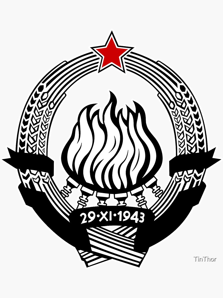 "SFRJ Yugoslavia" Sticker for Sale by TinThor | Redbubble