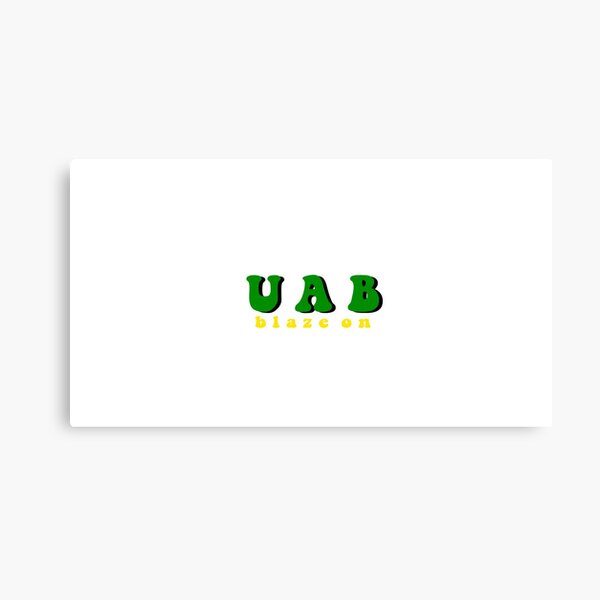 "uab" Canvas Print for Sale by astros45 | Redbubble