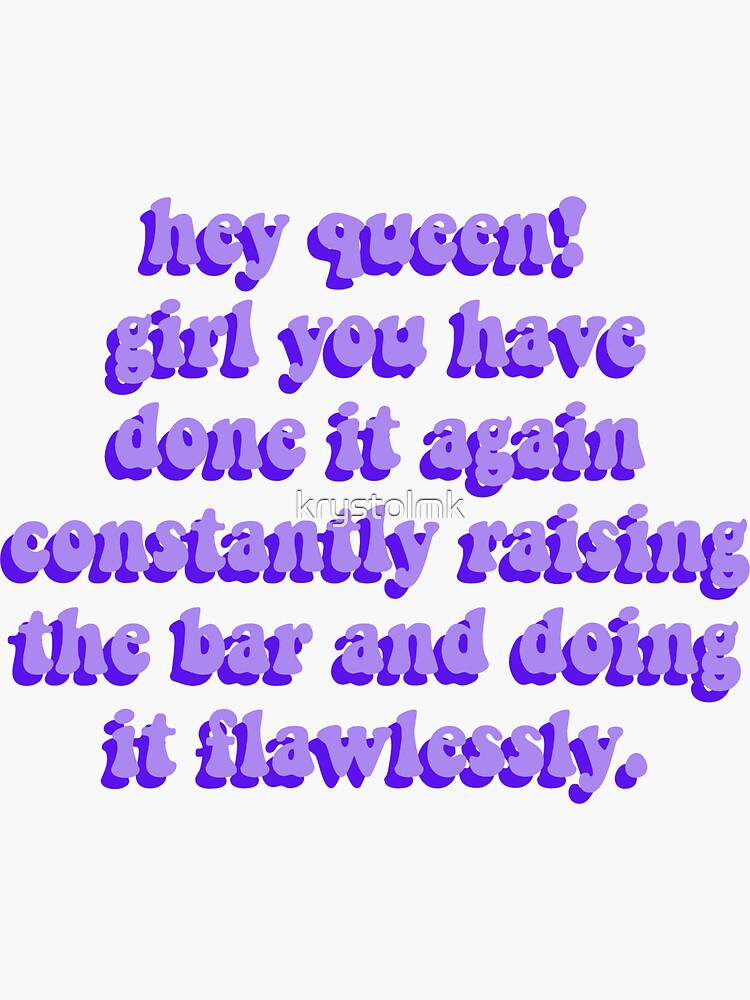 "Michelle Obama Hey Queen" Sticker for Sale by krystolmk | Redbubble