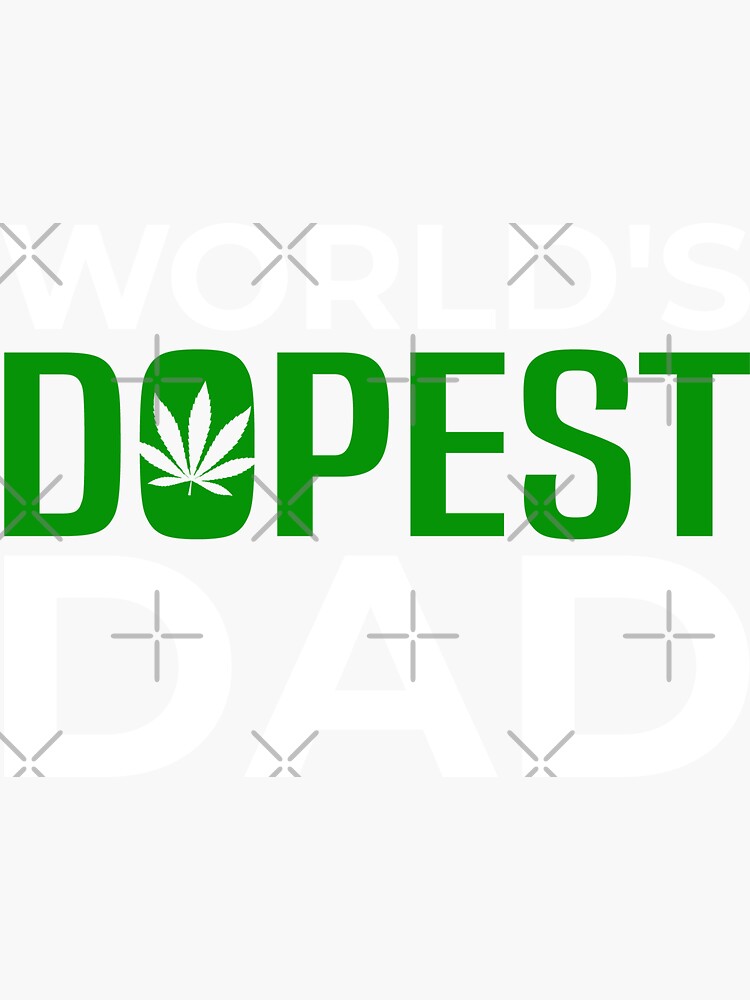 "World's Dopest DAD | Best dad" Sticker by oussamabrg | Redbubble