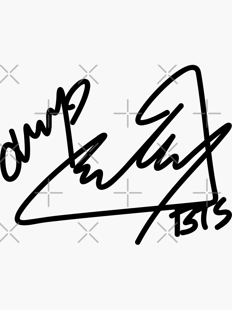 "JIMIN SIGNATURE" Sticker for Sale by velvetmoonlab | Redbubble