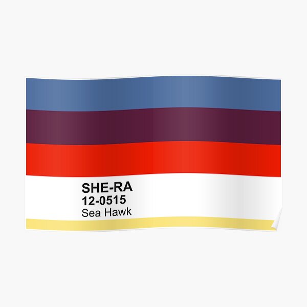 "Sea Hawk Pantone" Poster by rowrowrowurboat | Redbubble