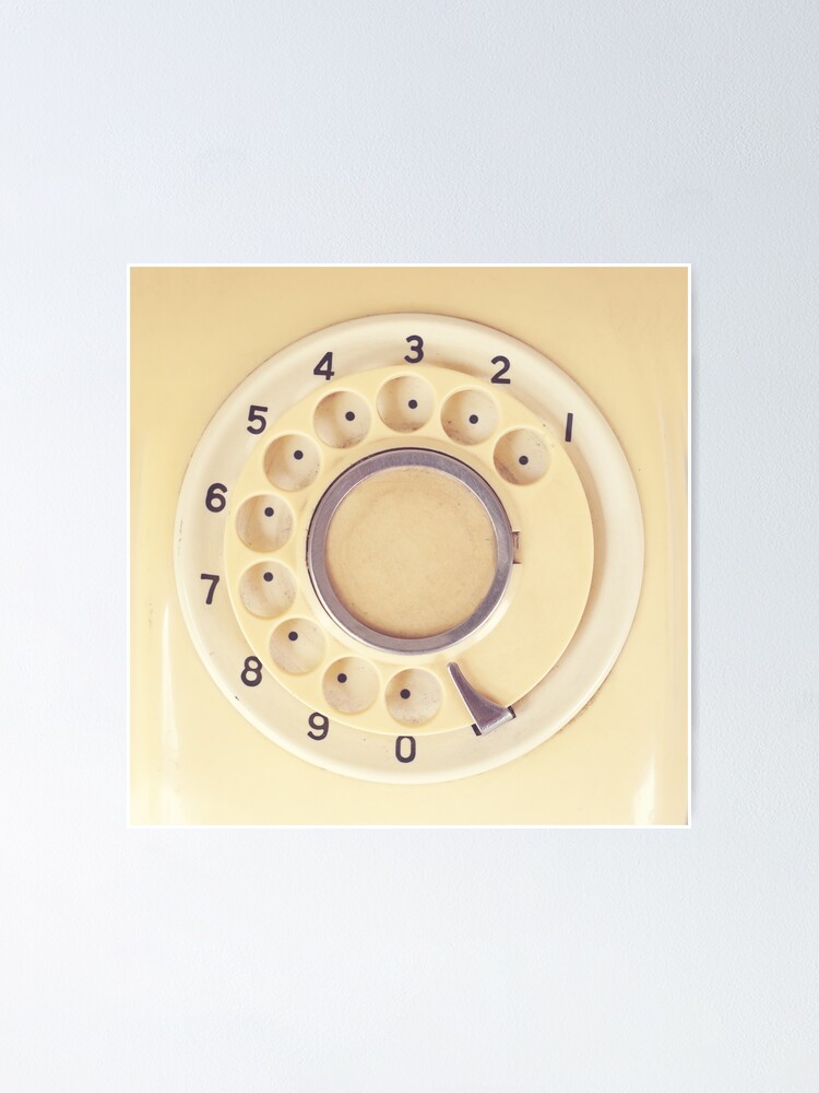 "Yellow Retro Telephone " Poster by Andreka | Redbubble