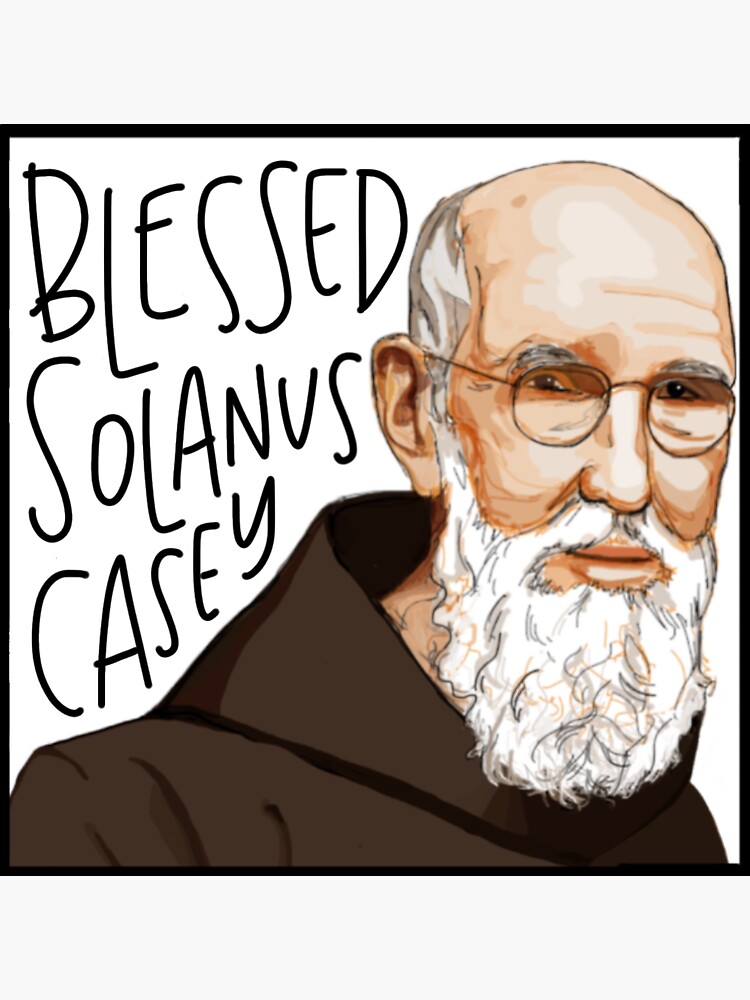 "Blessed Solanus Casey Digital Art" Sticker for Sale by solanusworkshop ...