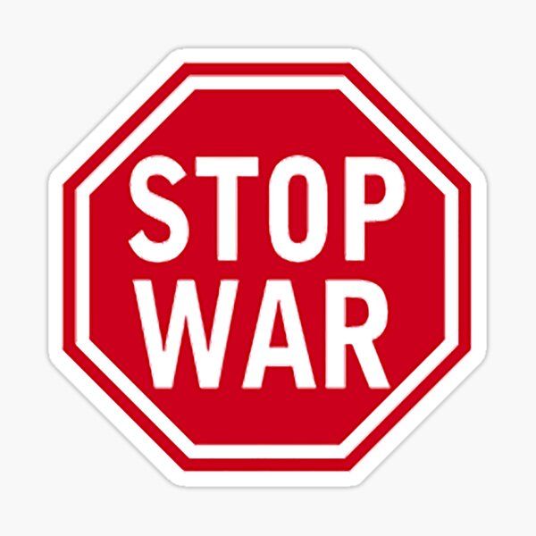 "STOP WAR" Sticker for Sale by trentond | Redbubble
