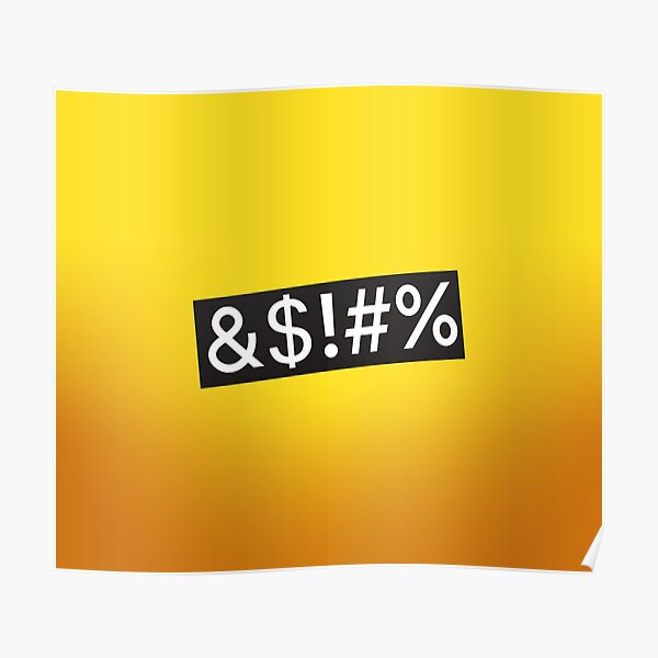 "Emoji Face - Cursing Angry Mad Face" Poster for Sale by BrianSmith84 ...