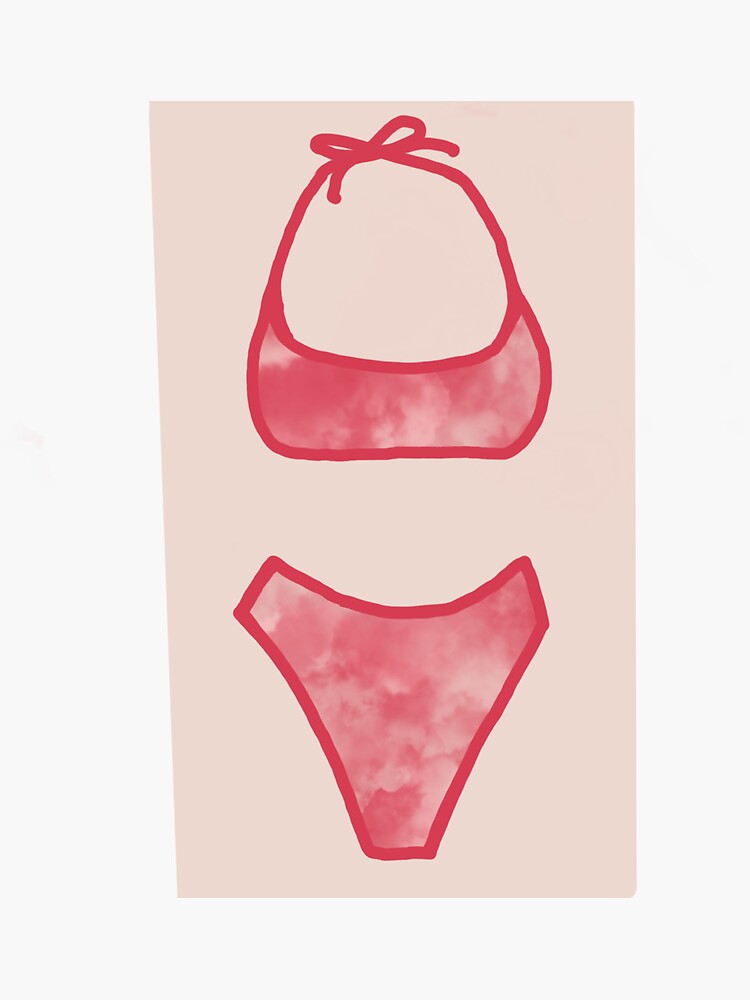 "Vibes Tie dye bikini sticker" Sticker for Sale by laurencostigan ...