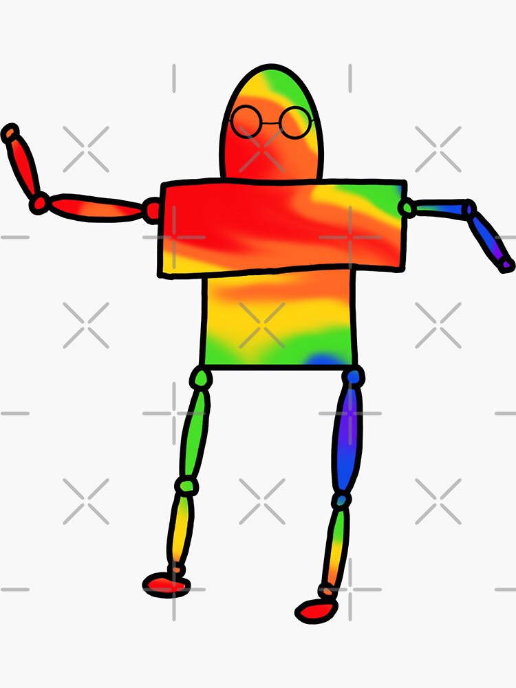 "Dancing Stick Man" Sticker for Sale by roccodicosmo | Redbubble