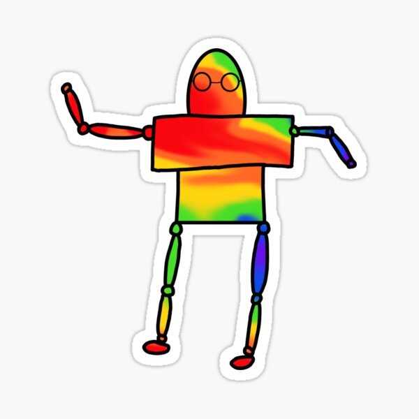 "Dancing Stick Man" Sticker for Sale by roccodicosmo | Redbubble