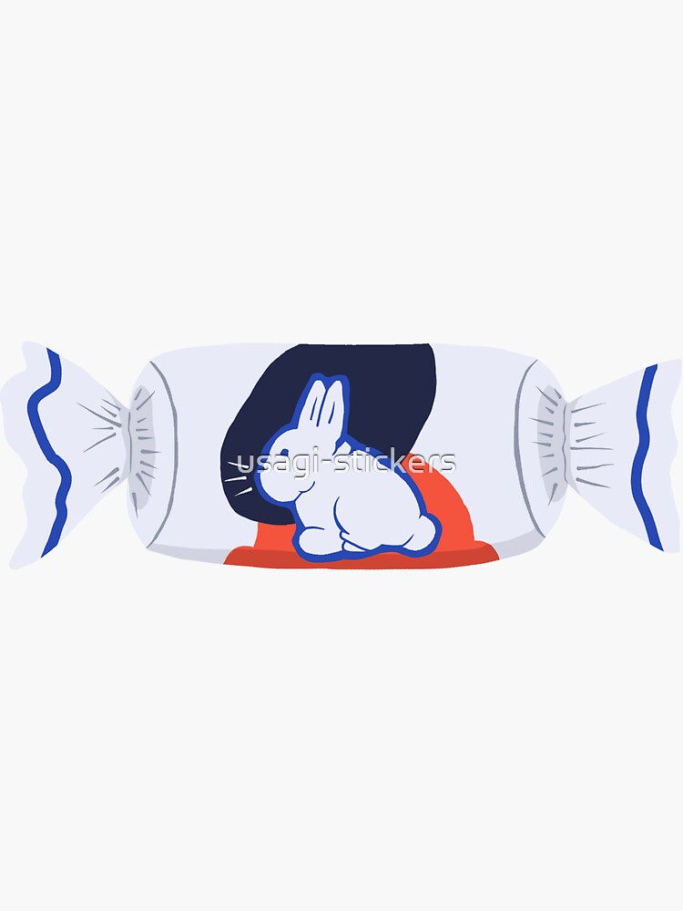 "White Rabbit Candy" Sticker for Sale by usagi-stickers | Redbubble