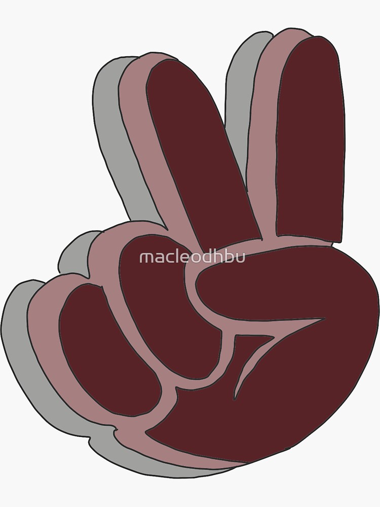 "Maroon Peace Sign, Roanoke College" Sticker for Sale by macleodhbu ...