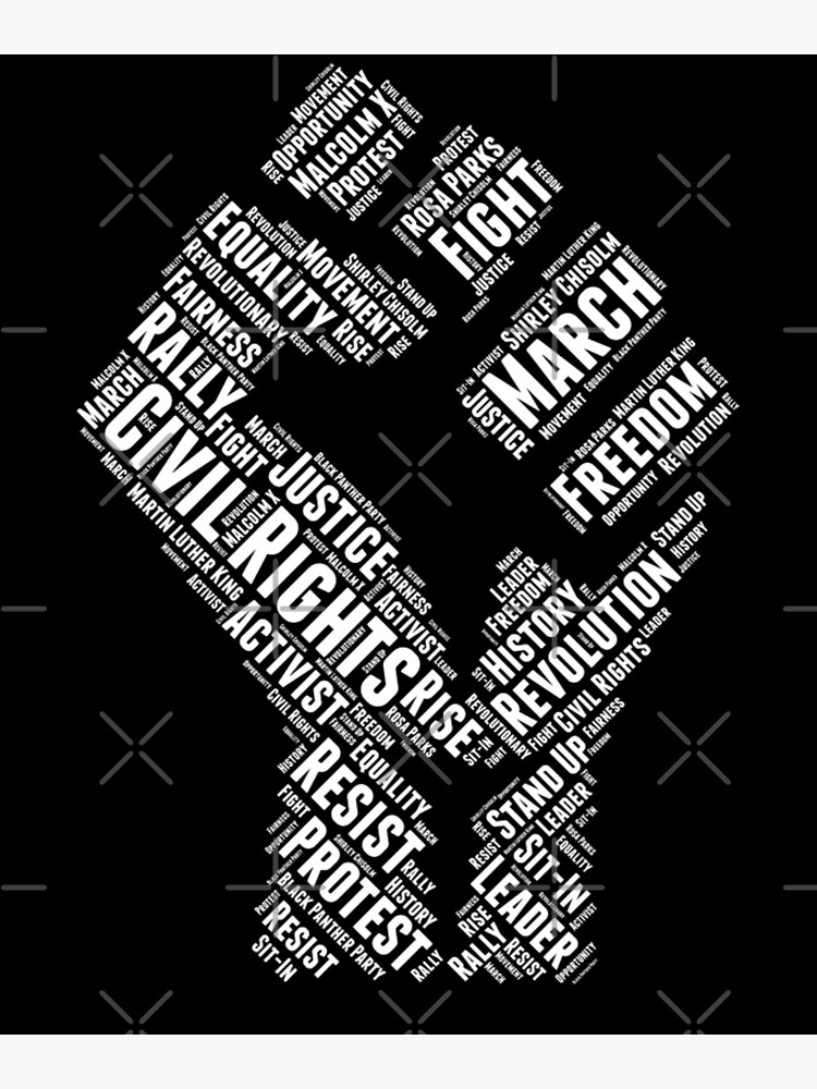 "African American Civil Rights Fist Justice Design" Sticker for Sale by ...