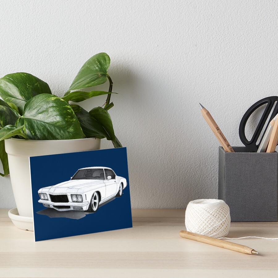 "1971 Buick Riviera Drawing" Art Board Print by ItsMeRuva | Redbubble