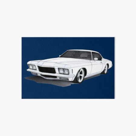 "1971 Buick Riviera Drawing" Art Board Print by ItsMeRuva | Redbubble