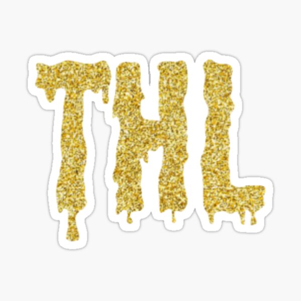"TLH Glitter Drip" Sticker by aggpanda | Redbubble