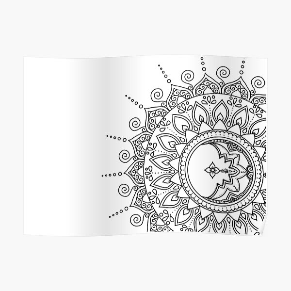 "Offset Sun and Moon Mandala" Poster by KakeCreates | Redbubble