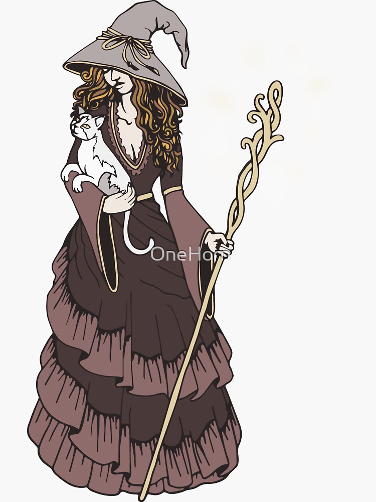 "Ginger Witch" Sticker for Sale by OneHorn | Redbubble