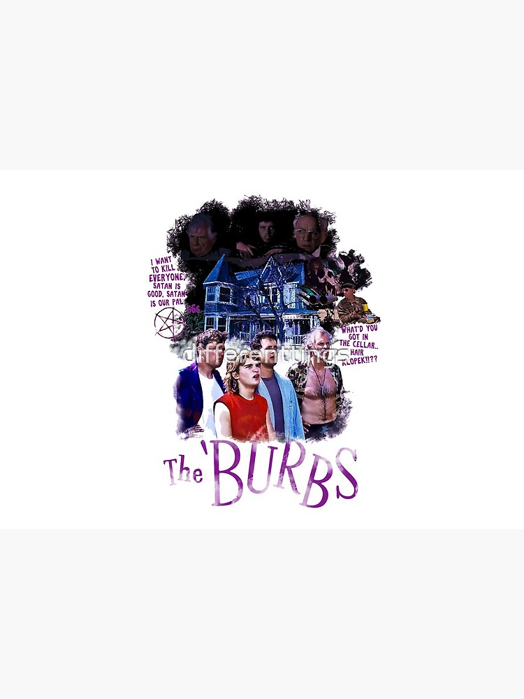 "the burbs film art print white" Mask by differenttings | Redbubble