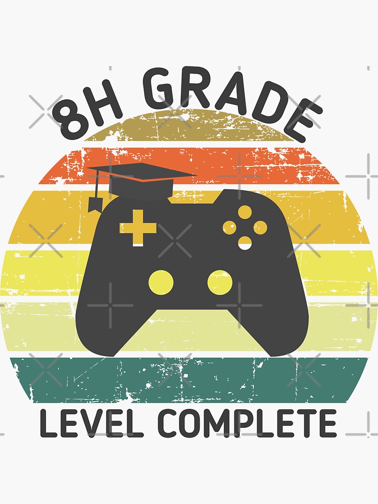 "8th grade level complete" Sticker for Sale by Achmarry | Redbubble