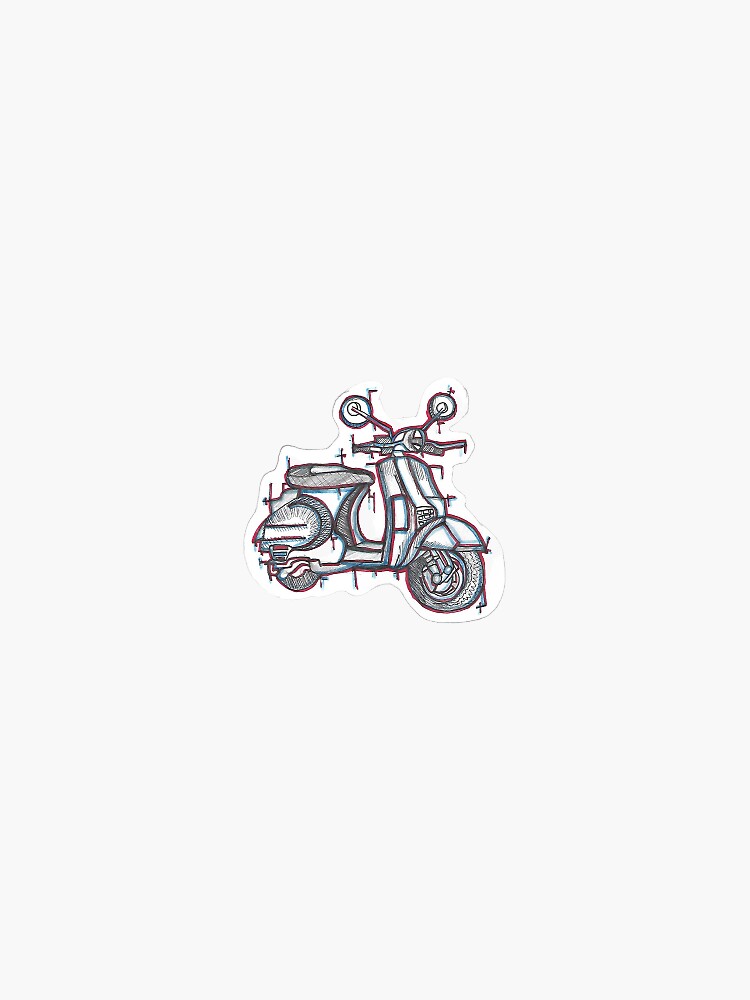 "Tiktok Moped" Sticker for Sale by beckster43 | Redbubble