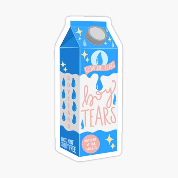 "Boxed Boy Tears " Sticker by cgoldstein | Redbubble