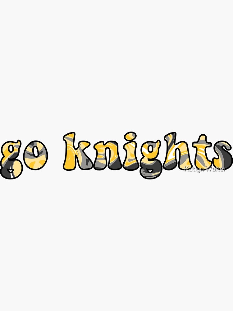"go knights" Sticker for Sale by wkatlyn | Redbubble