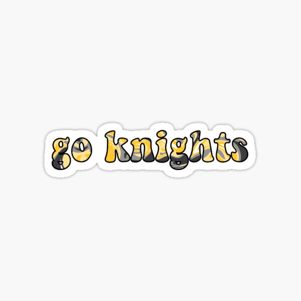 "go knights" Sticker for Sale by wkatlyn | Redbubble