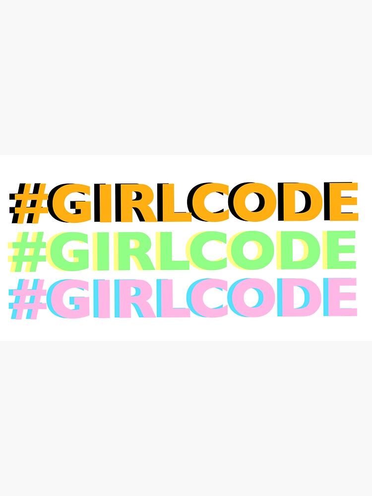 "Girl Code" Sticker for Sale by moll-ha | Redbubble