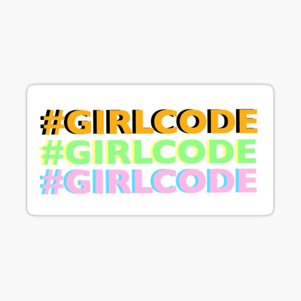 "Girl Code" Sticker for Sale by moll-ha | Redbubble